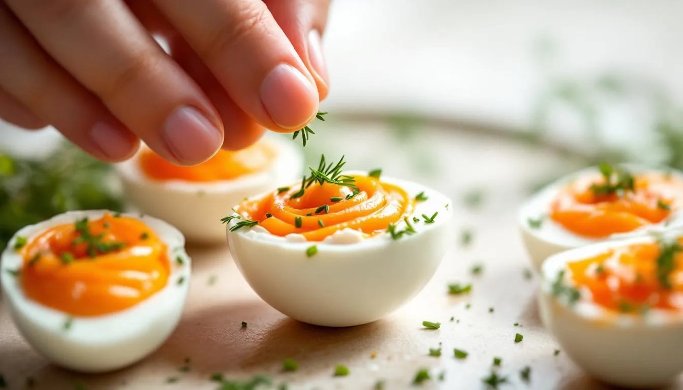Gefüllte Ostereier mit Lachs-Frischkäse, dieses Rezept beeindruckt ...